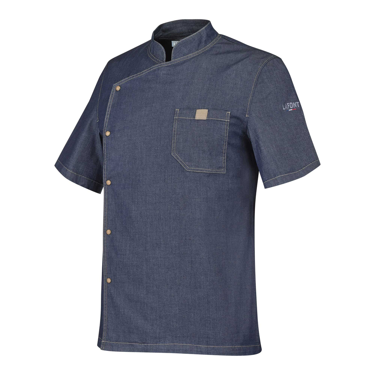 BIEVRE men's denim kitchen jacket with short sleeves - Lafont